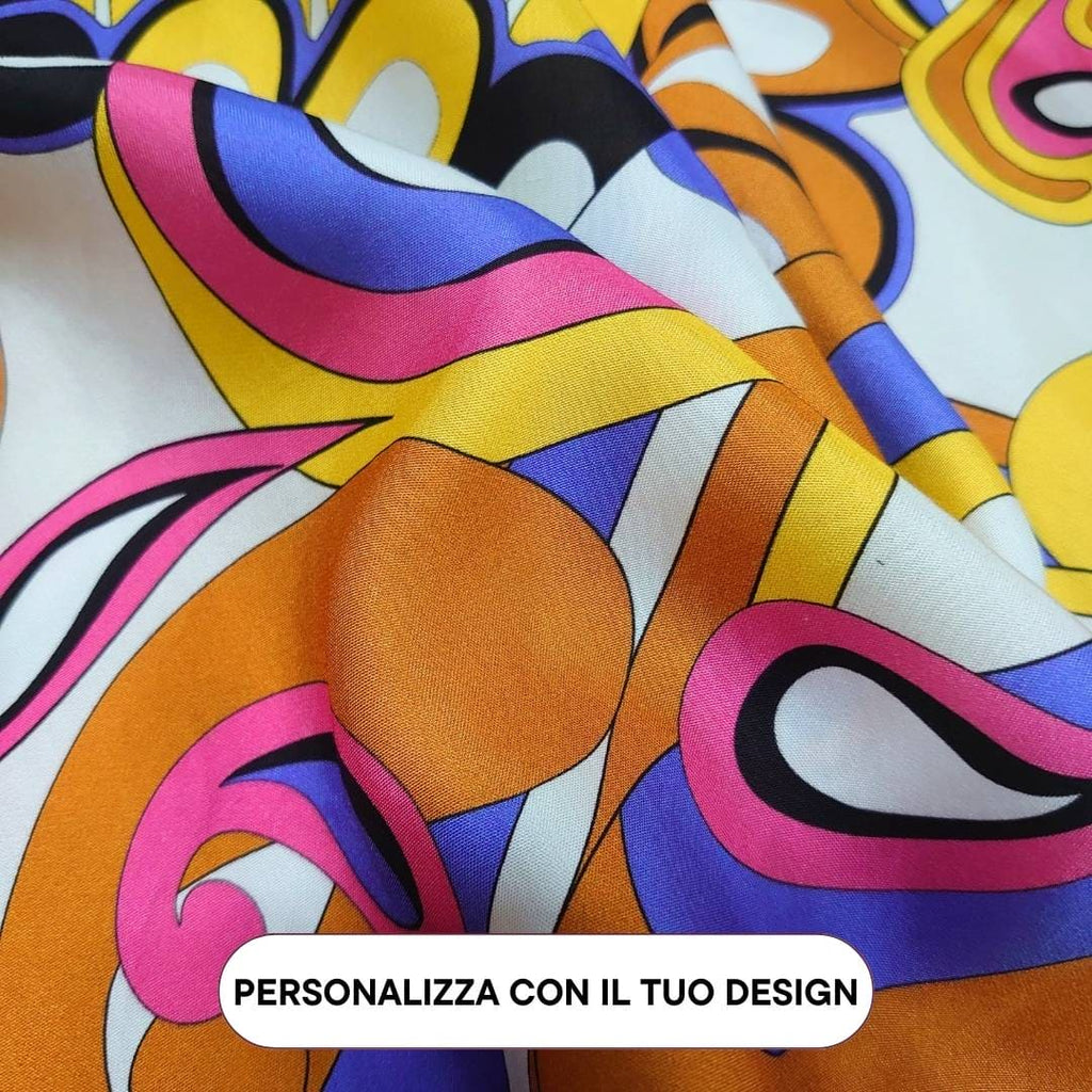 TESSUTO RASO DI VISCOSA PERSONALIZZATO