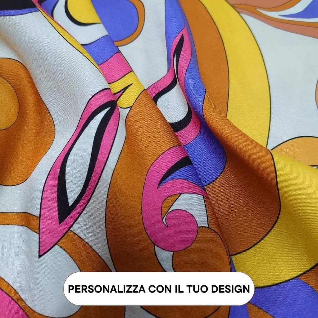 TESSUTO RASO DI VISCOSA PERSONALIZZATO