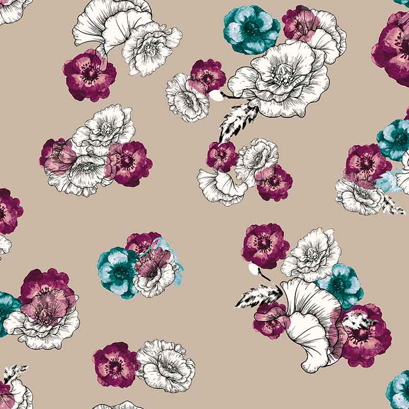 Surface Pattern design flowers modern